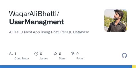 Github Waqaralibhatti Usermanagment A Crud Nest App Using Postgresql