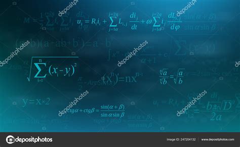 Creative Vector Illustration Of Math Equation Mathematical Arithmetic Physics Formulas