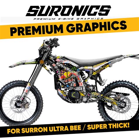 Surron Ultra Bee Graphics Suronics Sticky Graphics Kit Decal Vynil Wrap