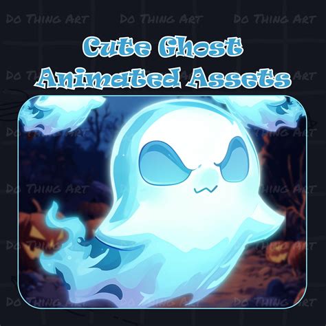 Vtuber Assets Animated Cute Ghost Asset Trick Or Treat Twitch