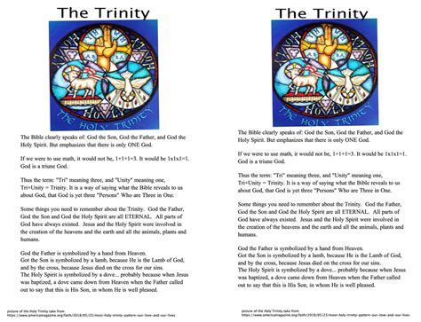 Sunday School Fun The Holy Trinity Lesson And Craft