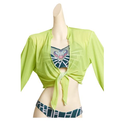 Jojo‘s Bizarre Adventure Jolyne Cujoh Cosplay Costume Swimsuit Hallowe