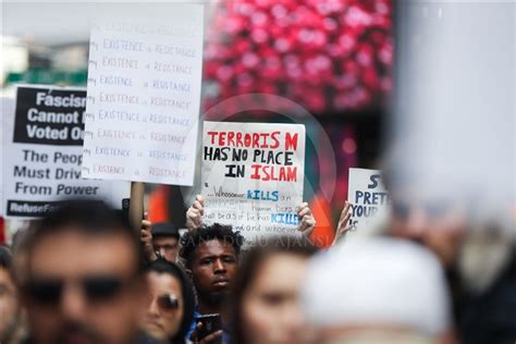 Protesta Contra La Islamofobia En Nueva York Anadolu Ajansı