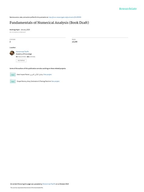 Fundamentals Of Numerical Analysis Book Draft Pdf Numerical Analysis Regression Analysis