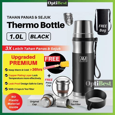 OPTIBEST 316 Stainless Steel Thermos Flask 750ml 1000ml Termos Flask