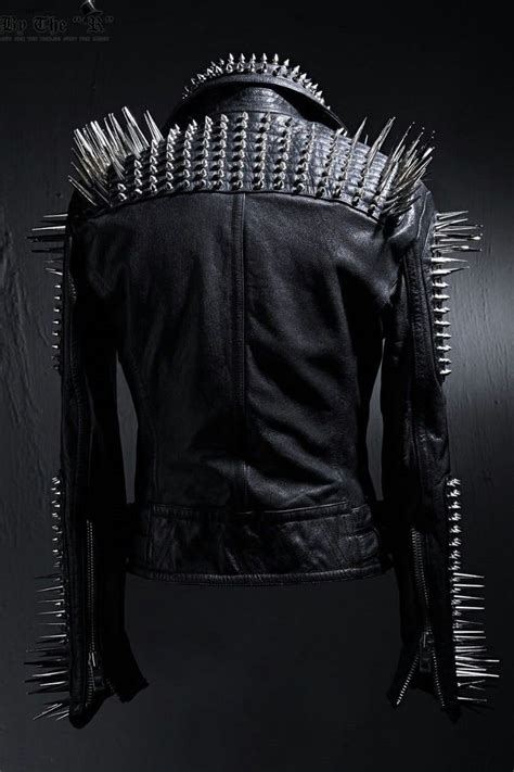 NEW HANDMADE MENS LONG SPIKED SILVER STUDDED LEATHER JACKET On Storenvy
