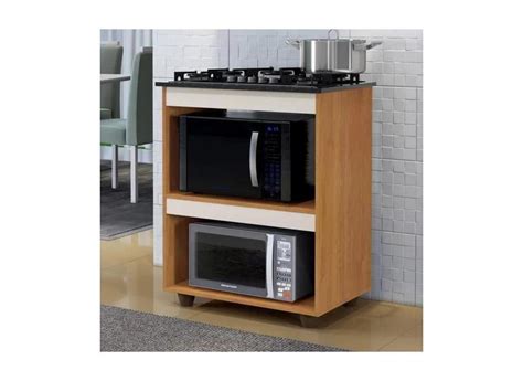 Balcão Cooktop 4 Bocas 2 Nichos Para Forno Turim Kaiki Móveis o