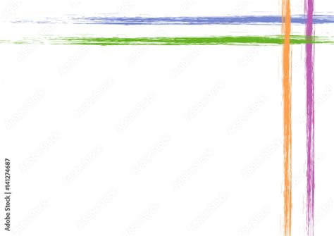 Vector Drawn Background With Frame Border Grunge Template With Lines