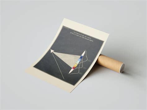 Vintage Science Poster Decomposition Of Light Structure Of Etsy