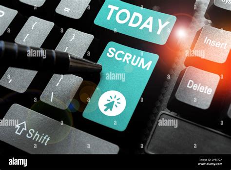 Conceptual Display Scrum Conceptual Photo Handwriting As Distinct From