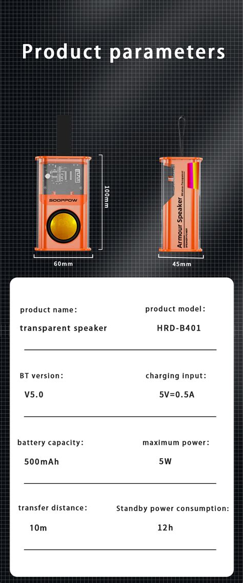 Battle Armour Transparent 5W RGB Wireless Bluetooth Speaker Penguin
