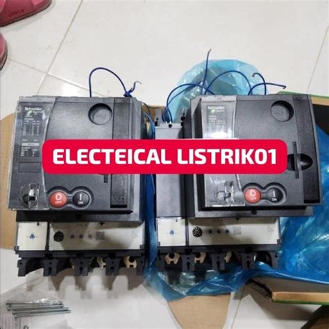 Jual MCCB BREAKER SCHNEIDER NSX400H 4P 400A 70KA KOMPLIT MOTORIZED UVT AUXLIARY 220VAC AUTOMATIS