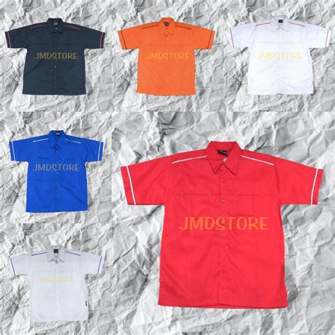 Jual Baju Kemeja Seragam Kerja Lelaki Kombinasi Multifungsi Lengan