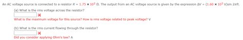 Solved An AC Voltage Source Is Connected To A Resistor R Chegg