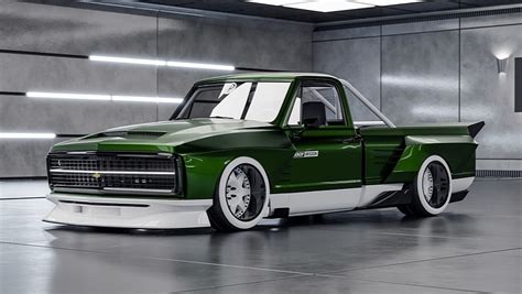 Widebody Chevrolet C10 Slamtruck Restomod Has Virtual Dual Tone