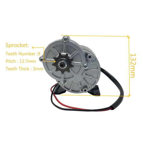 24v36v 350w 300rpm My1016z3 Gear Reduction Electric Motor With 9 Tooth