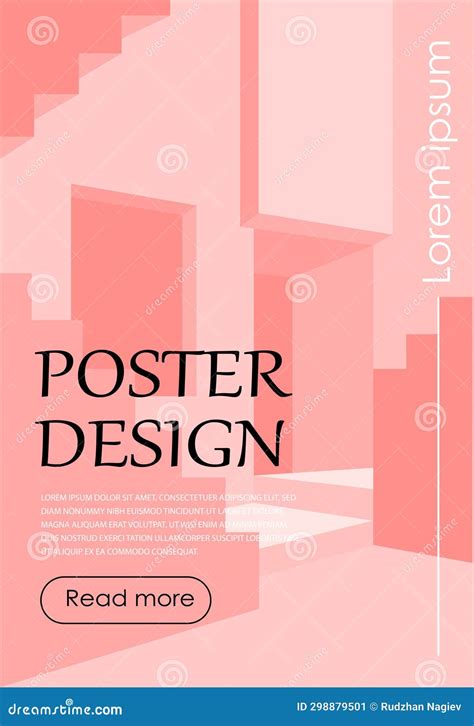 Afiche De Vector De Arquitectura Abstracta Stock De Ilustración