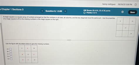 Solved A Magic Square Is A Square Array Of Numbers Arranged Chegg