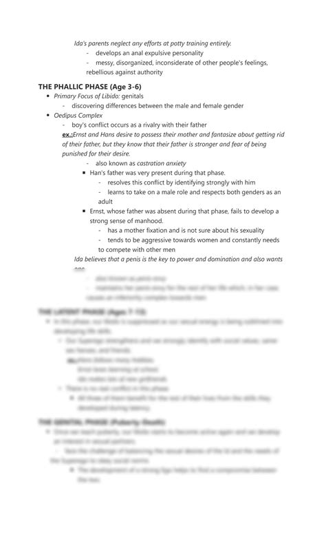 Solution Freuds 5 Stages Of Psychosexual Development Studypool