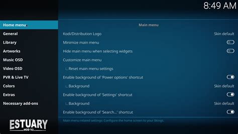 How To Customize And Change Menu Options In Kodi