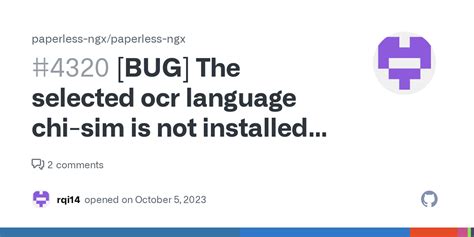 [bug] the selected ocr language chi sim is not installed even if it is