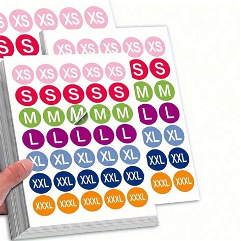 350pcs Pack Self Adhesive Size Specification Dot Serial Number Label Stickers For Shoes And