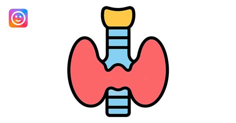 Colorful Simple And Clear Icon Of The Human Thyroid Gland Emoji Ai
