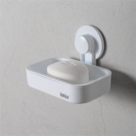 Porte Savon En Plastique Avec Ventouse Bathlux 141x103x97mm