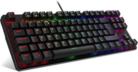 TECWARE Phantom UK Layout Key Mechanical Keyboard RGB Led Outemu BROWN Switch Spare