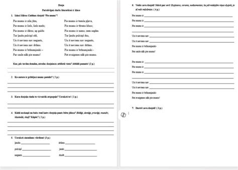Dzeja 4klase Patstāvīgais Darbs Mācību Materiāli