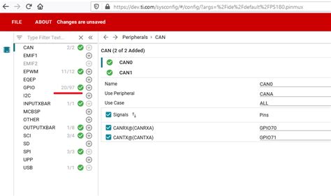 TMS F S PINMUX Desktop Created File Is Not Read Correctly By Cloud Based PINMUX C