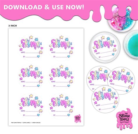 Slime Party Labels Slime Making Party Labels Slime Labels Slime