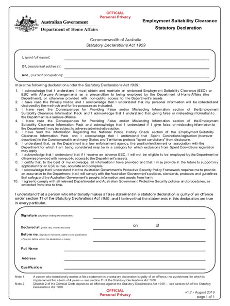 Statutory Declaration Complete With Ease Airslate Signnow