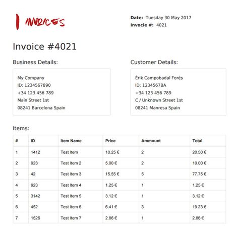 Detail Invoice Template Html With Css Free Download Koleksi Nomer 48