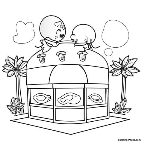 Butterbean Cafe Coloring Page Coloring