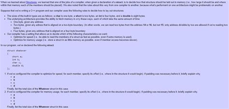 Solved When We Learned About Structures We Learned That One Chegg Com