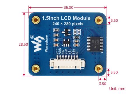 15inch Lcd Display Module Ips Panel Rounded Corners 240×280