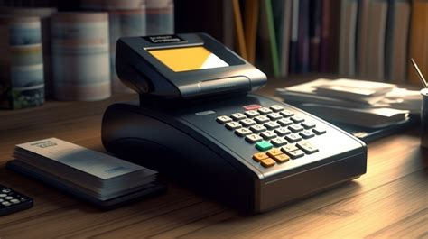 3d Rendering Of Pos Terminal Streamlined Payment Process Background