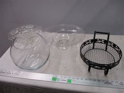 Clear Glass Items With Misc Bodnarus Auctioneering