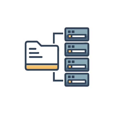 Data Structure Concept With Folders And Interconnected Database Boxes