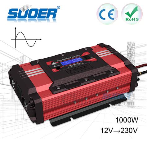 Suoer High Frequency 12v 1000w Pure Sine Wave Power Inverter Fpc