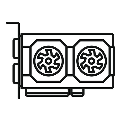 Video Card Display Icon Outline Vector Computer Graphic 14936412 Vector Art At Vecteezy
