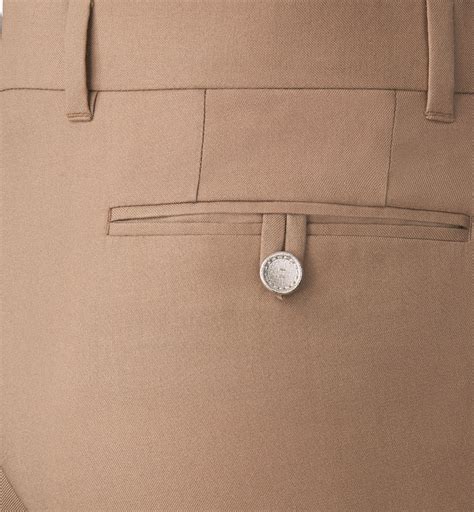 Dior Icons Pants Beige Cashmere And Silk Twill Dior