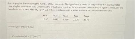 Solved A Photographer Is Monitoring The Number Of Likes Per Chegg