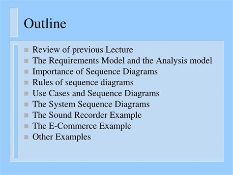 Ppt Uml Diagrams Sequence Diagrams The Requirements Model And The