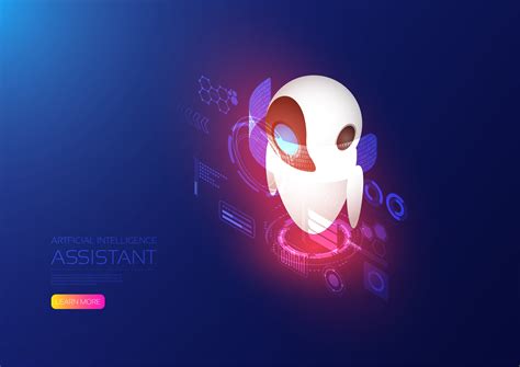 Artificial Intelligence Assistant With Server 1117453 Vector Art At Vecteezy