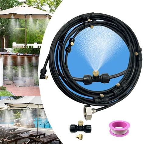 26 Ft Mister Hose Water Mister Nozzles Outdoor Cooling Misting System