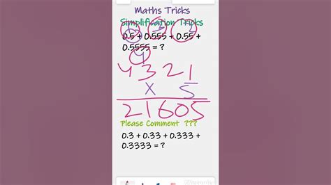 Maths Tricks Simplification Tricks Youtube