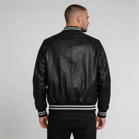 Mens Leather Varsity Jacket Urban Leather Jackets
