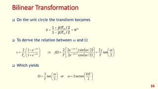 DSP 2018 FOEHU Lec 07 IIR Filter Design PDF Digital Audio Computer Software And